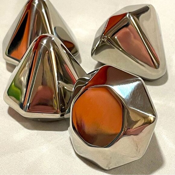 Dining | Whiskey Chillers Stainless Steel Pyramid Form Ice Cubeswhiskey ...